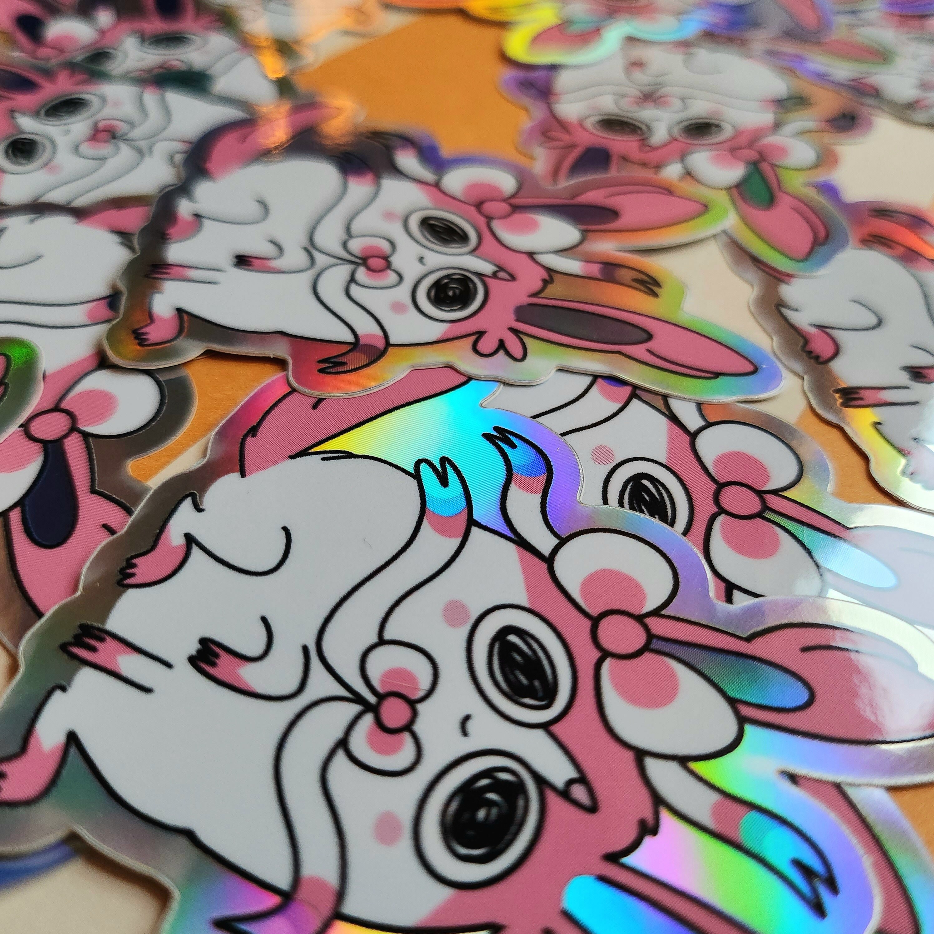 Sylveon Pokemon Sticker Holographic Die Cut Sticker - Etsy Canada