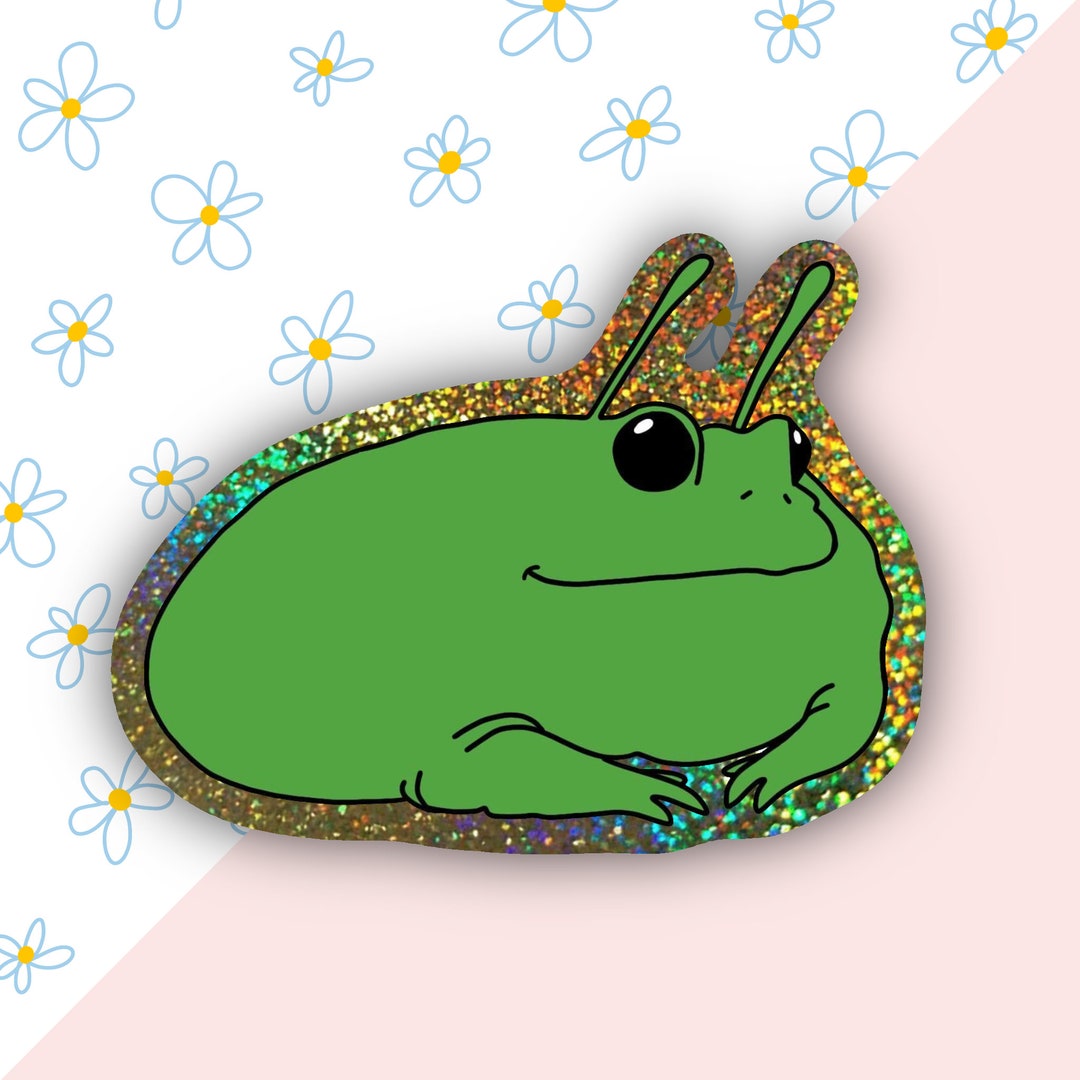 Alien Toad Sticker Holographic Glitter Die Cut - Etsy