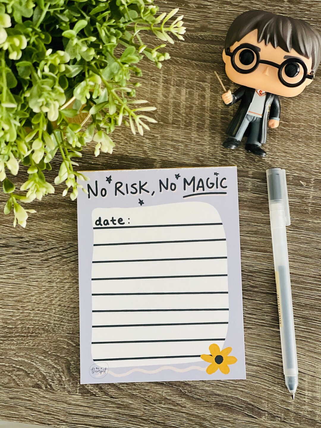 No Risk No Magic Notepad - Journal | Productivity | Gifts | Stationary ...