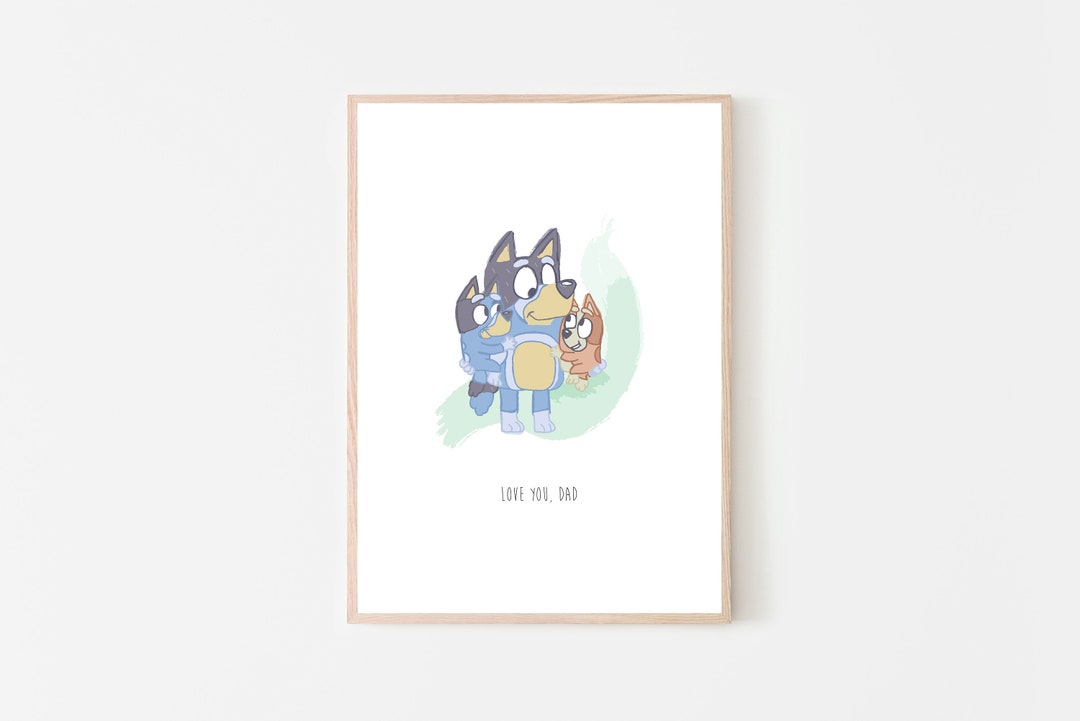 Bluey Love You Dad Bandit Bingo Fathers Day - Etsy