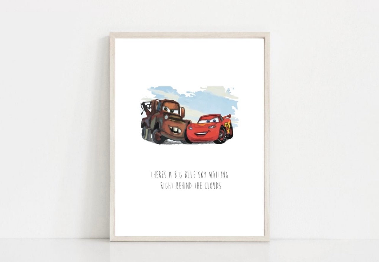 Cars Lightening Mcqueen & Mater Wall Art Print - Etsy