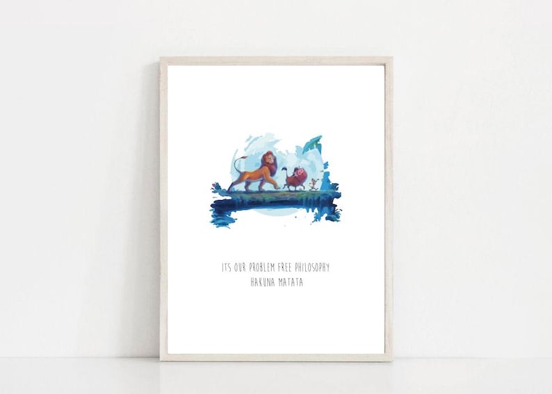 Lion King - Hakuna Matata Art Print - Etsy
