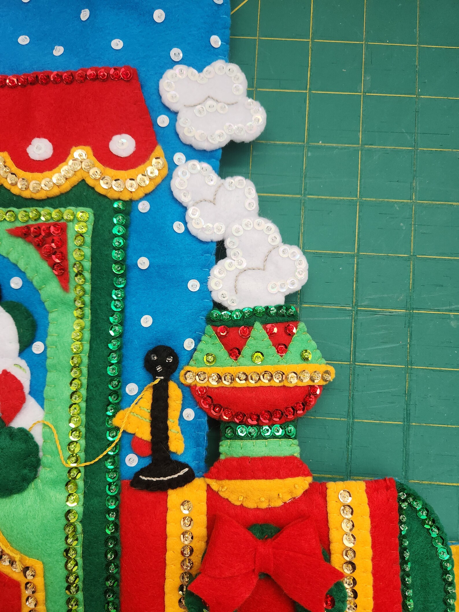 Bucilla "candy Express" Felt Handmade Train Christmas Stocking Complete ...