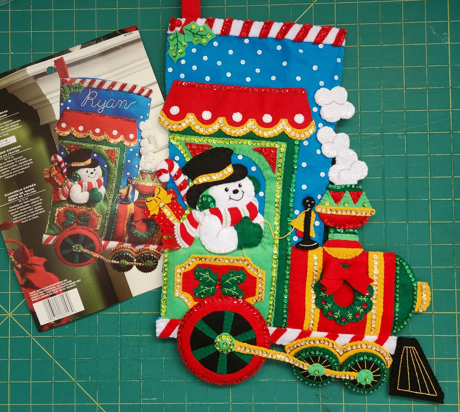 Bucilla "candy Express" Felt Handmade Train Christmas Stocking Complete ...