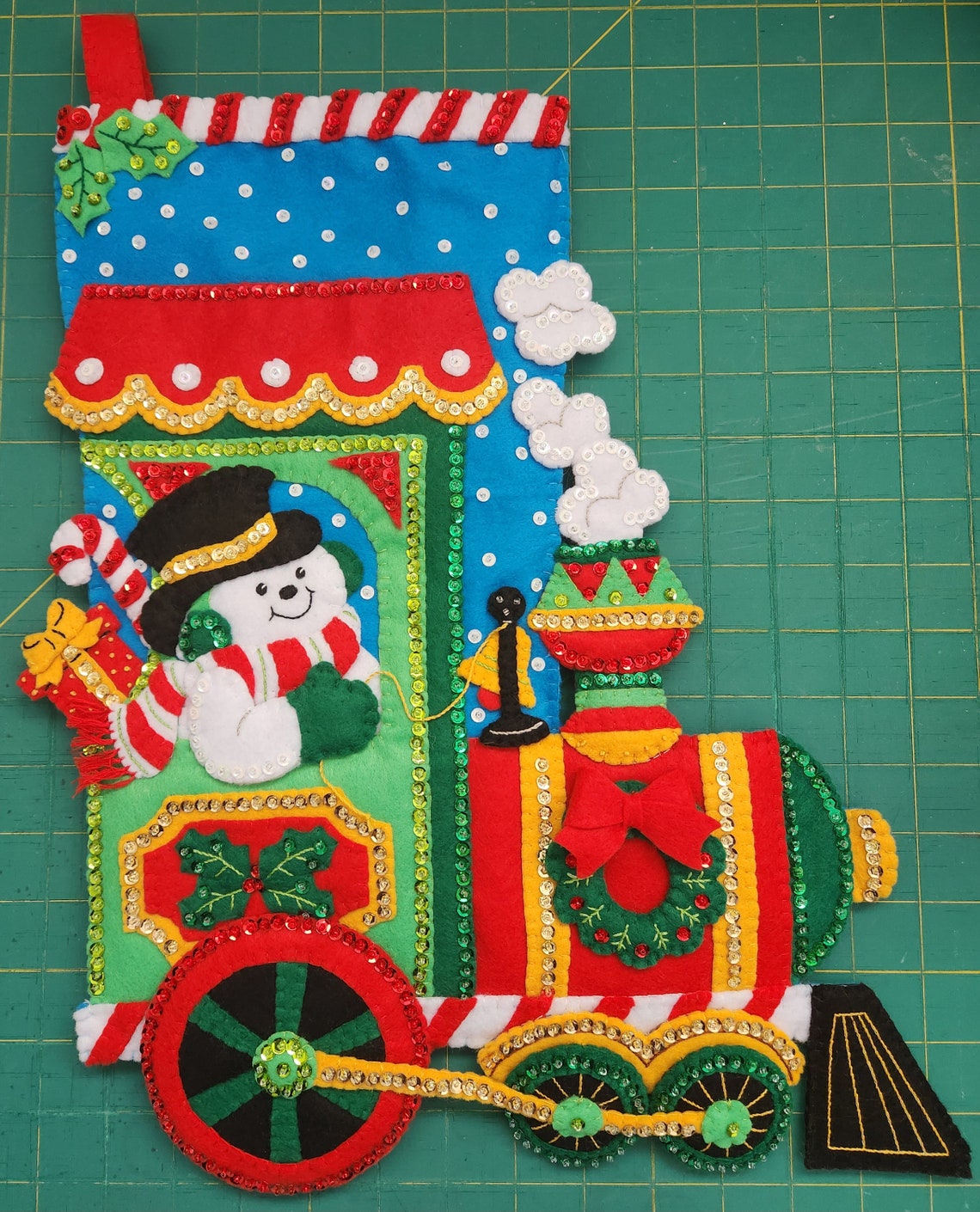 Bucilla "candy Express" Felt Handmade Train Christmas Stocking Complete ...