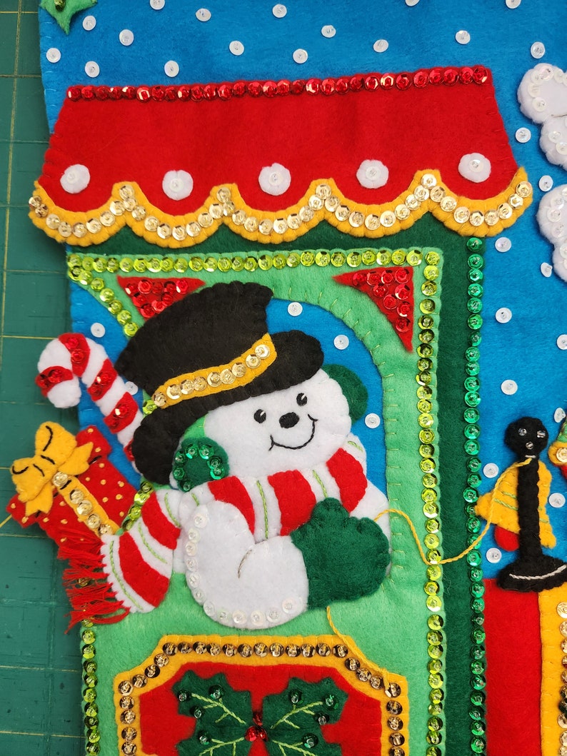 Bucilla "candy Express" Felt Handmade Train Christmas Stocking Complete ...