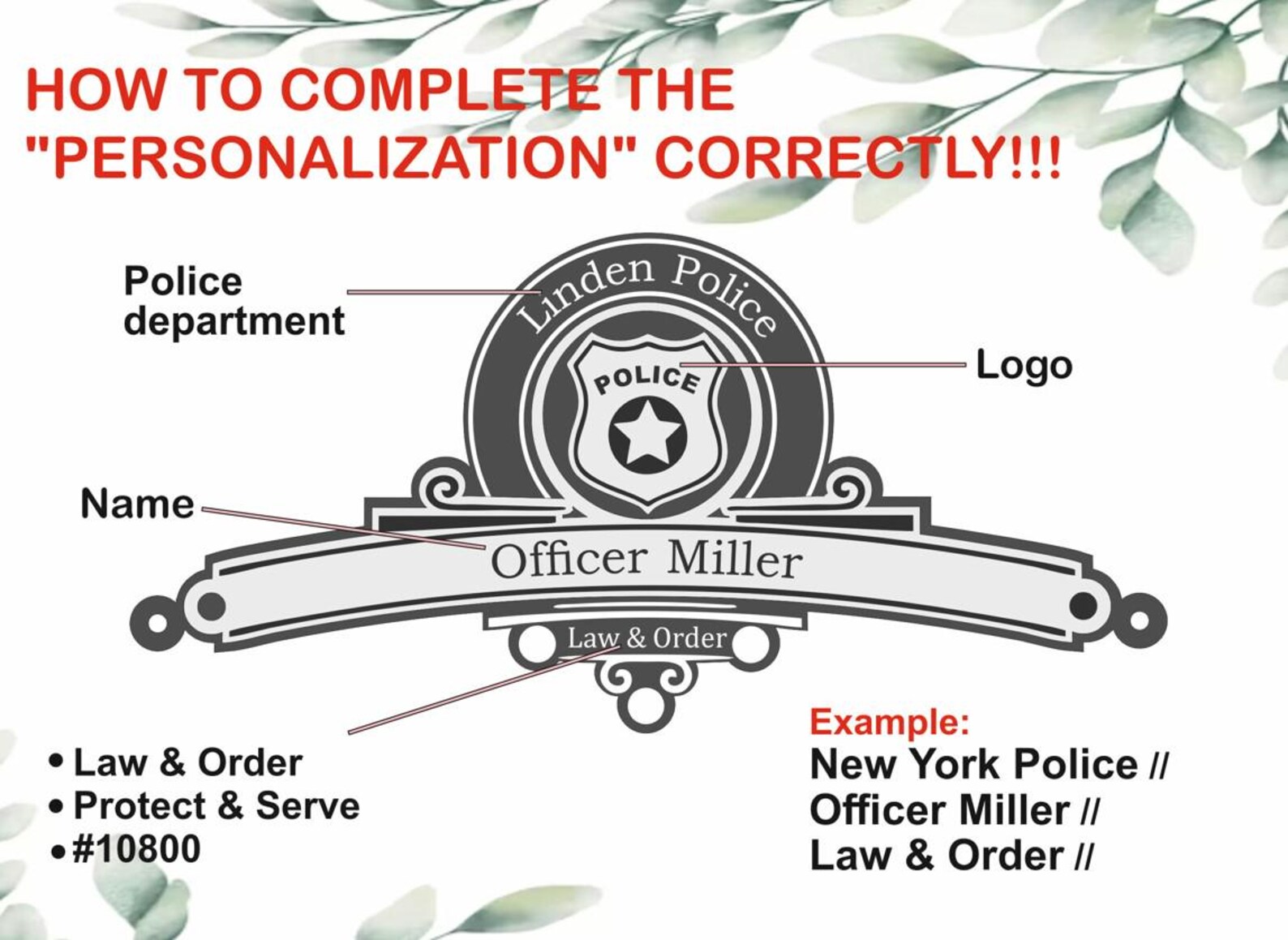 Personalized Gift Ideas for Police, Police Academy Graduation Gifts ...
