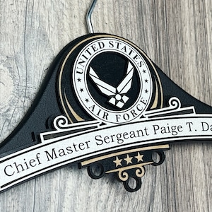 USAF Personalized Gift, Air Force Rank Hanger, USMC Graduation Gift ...