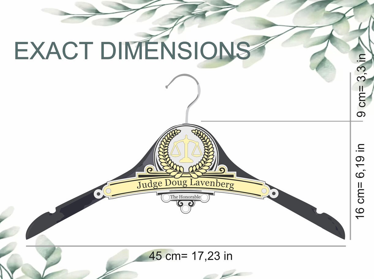 Personalized Hanger for Judge, Gift for Judge, Custom Hanger ...