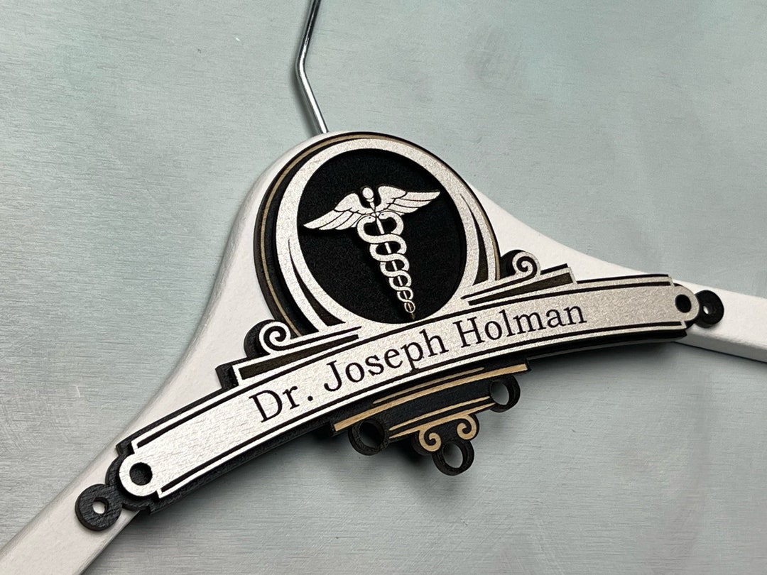 Doctor Coat Hanger, Caduceus Decal Hanger, Medical Gifts for Women ...