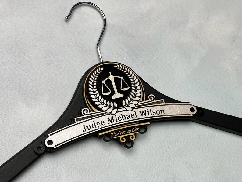 Personalized Hanger for Judge, Gift for Judge, Custom Hanger ...