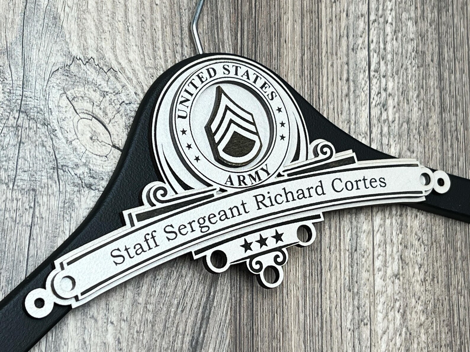 US Army Rank Hanger: US Army Personalized Gift, Personalized Military ...