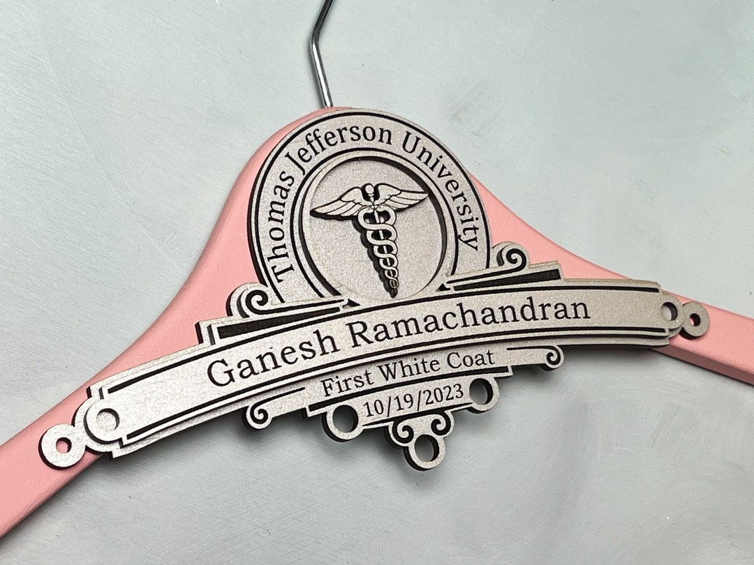 1st White Coat Hanger, Medical School White Coat Ceremony Gift, Custom ...