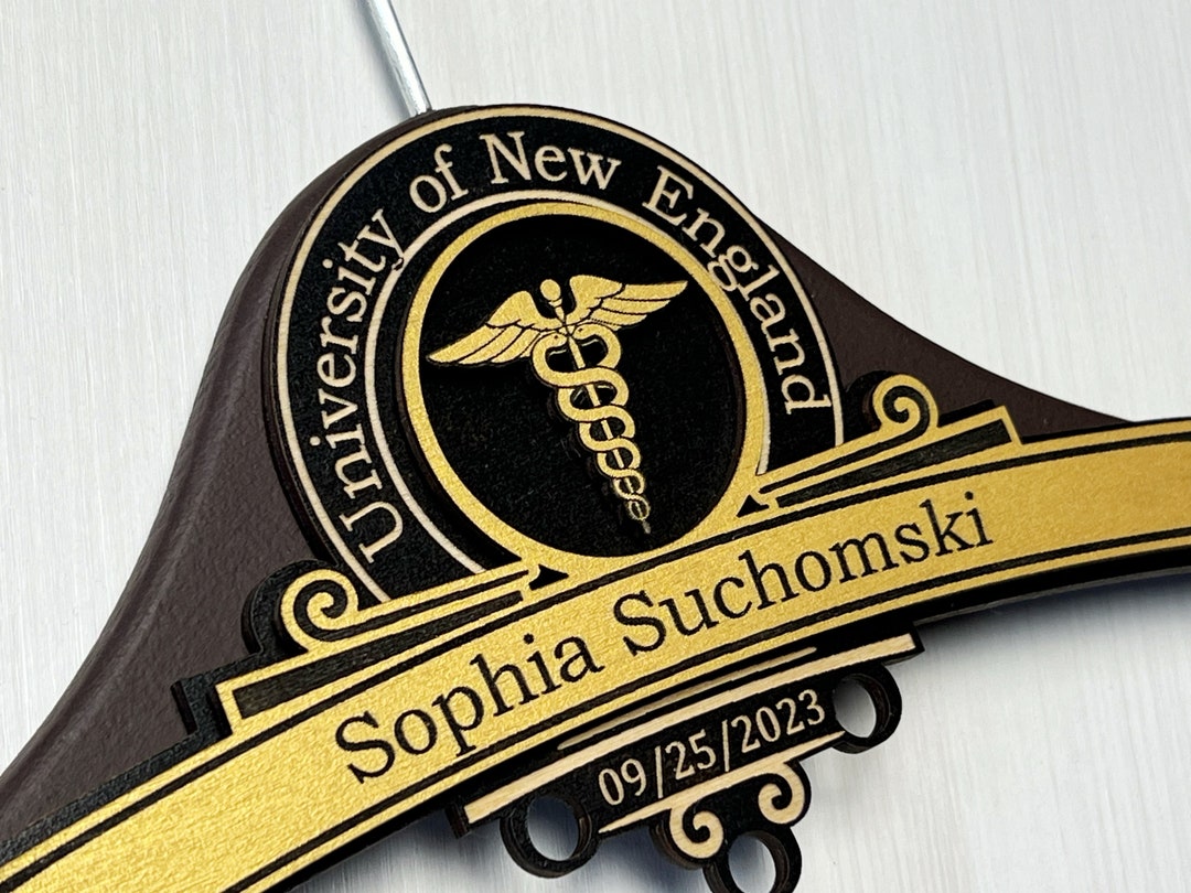 Personalized Hanger, Doctor Coat Hanger, Caduceus Decal Hanger, Medical ...