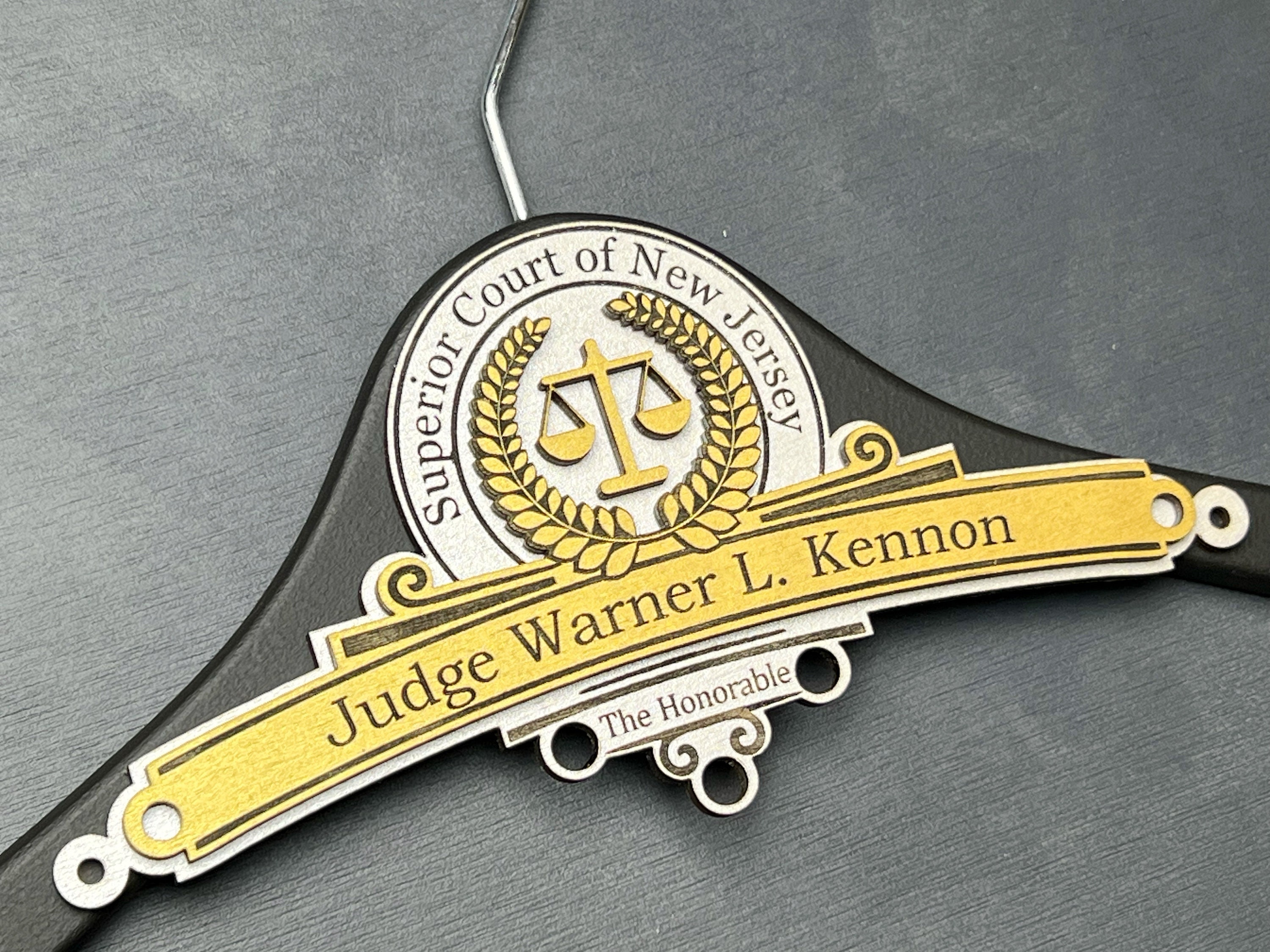 Personalized Hanger for Judge, Gift for Judge, Custom Hanger ...