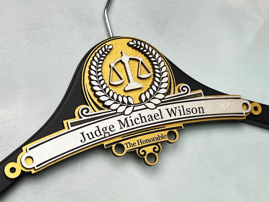 Personalized Hanger for Judge, Gift for Judge, Christmas Gift, Custom ...