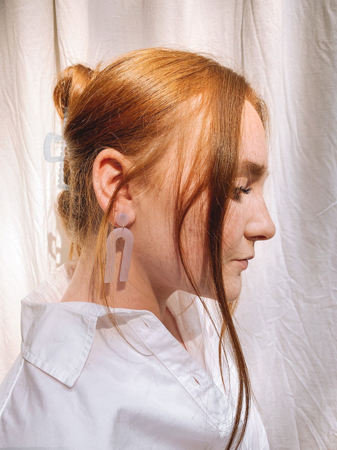 Translucent Arches Handmade Polymer Clay Earrings 14KT Gold Filled ...