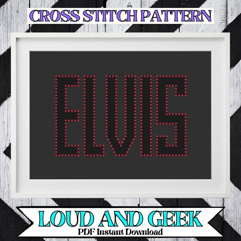 Elvis Cross Stitch - Etsy