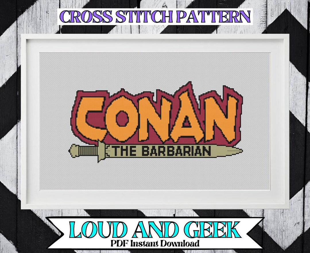 CONAN the Barbarian - Cross Stitch Pattern - Instant Download (PDF ...