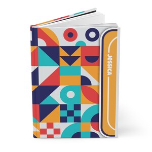 Personalized Hardcover Notebook Journal | Ruled Line | 80s Retro Style ...