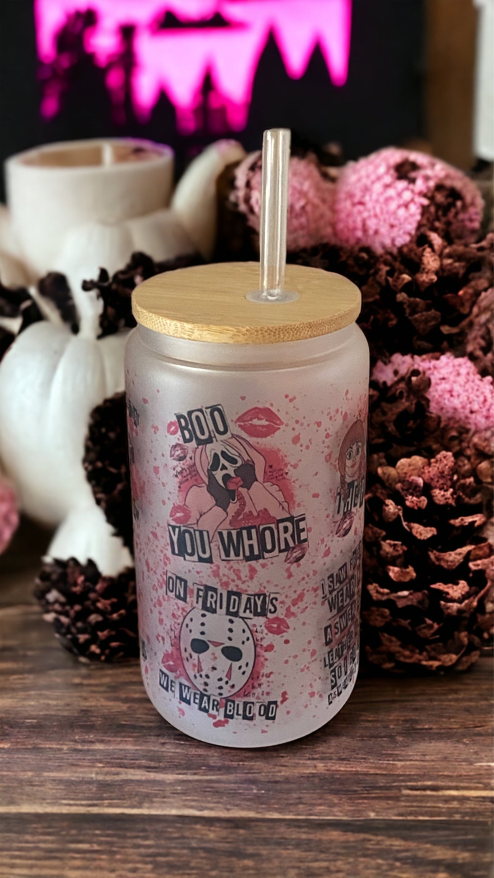 Mean Girls Burn Book Libby / Beer Can Glass and Halloween - Etsy