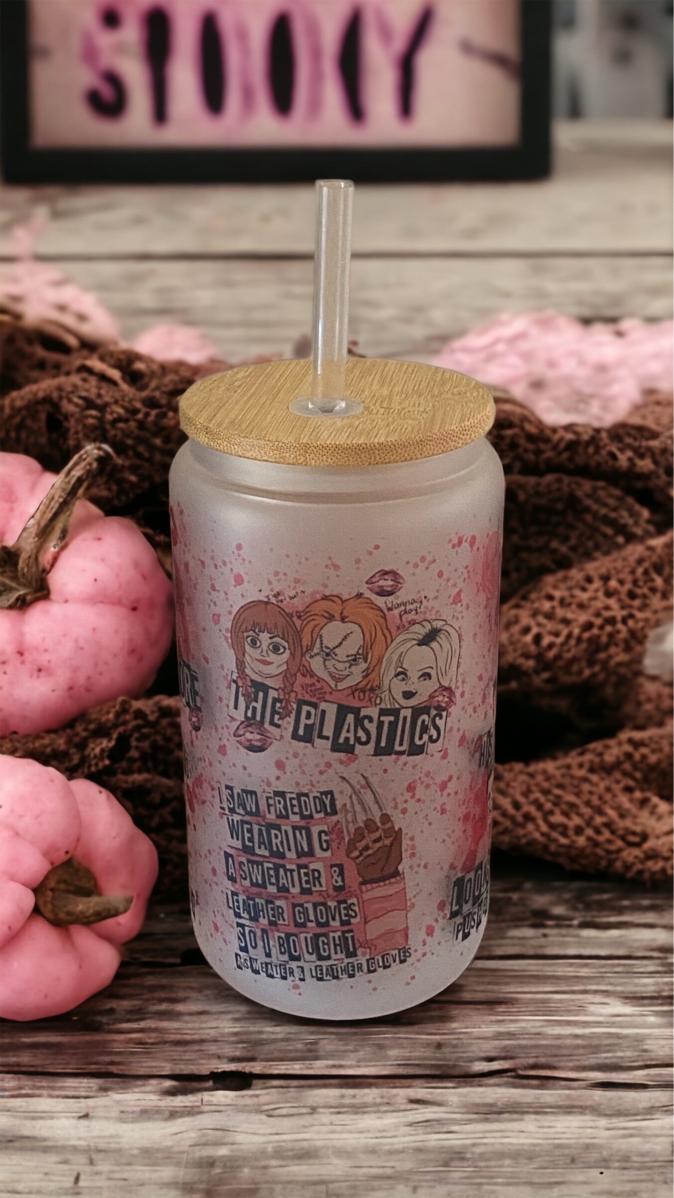 Mean Girls Burn Book Libby / Beer Can Glass and Halloween - Etsy