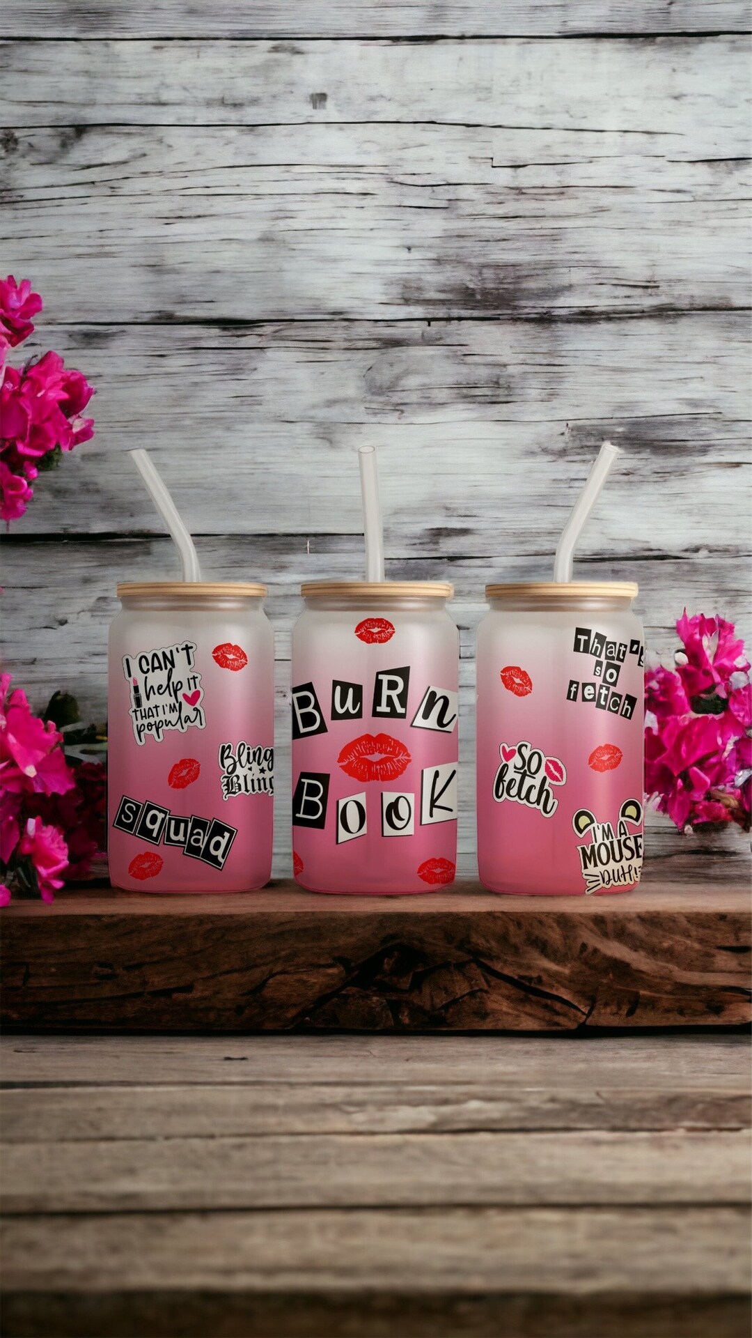 Mean Girls Burn Book Libby / Beer Can Glass and Halloween Addition Burn Book - Etsy