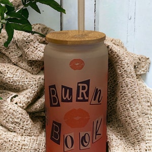 Mean Girls Burn Book Libby / Beer Can Glass and Halloween Addition Burn Book - Etsy