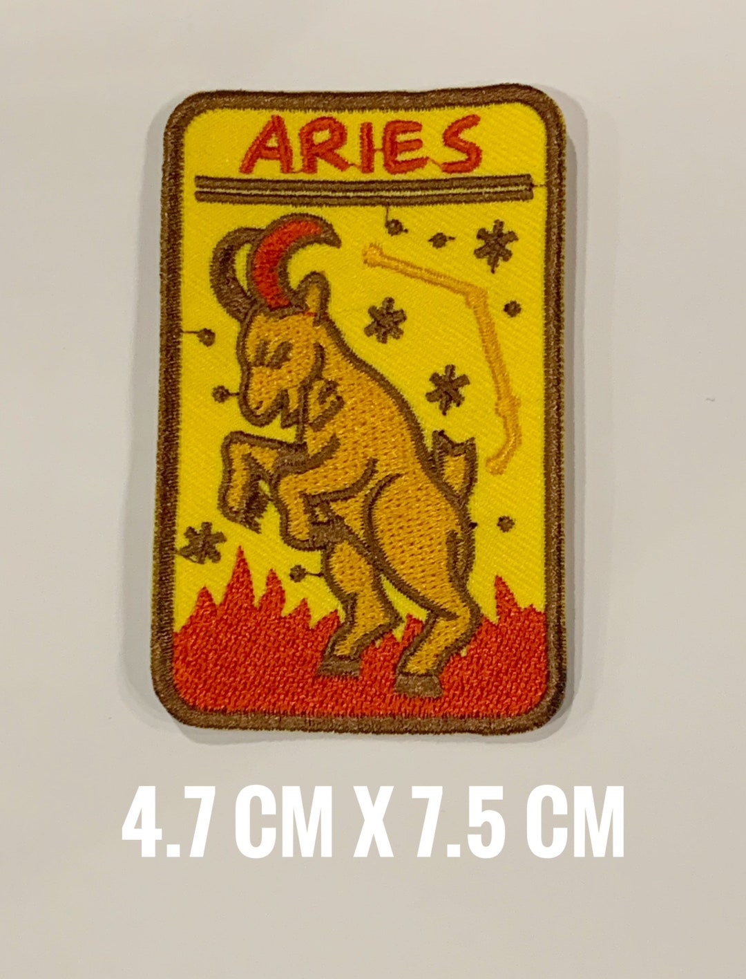 Aries zodiac embroidered patch - Etsy.de
