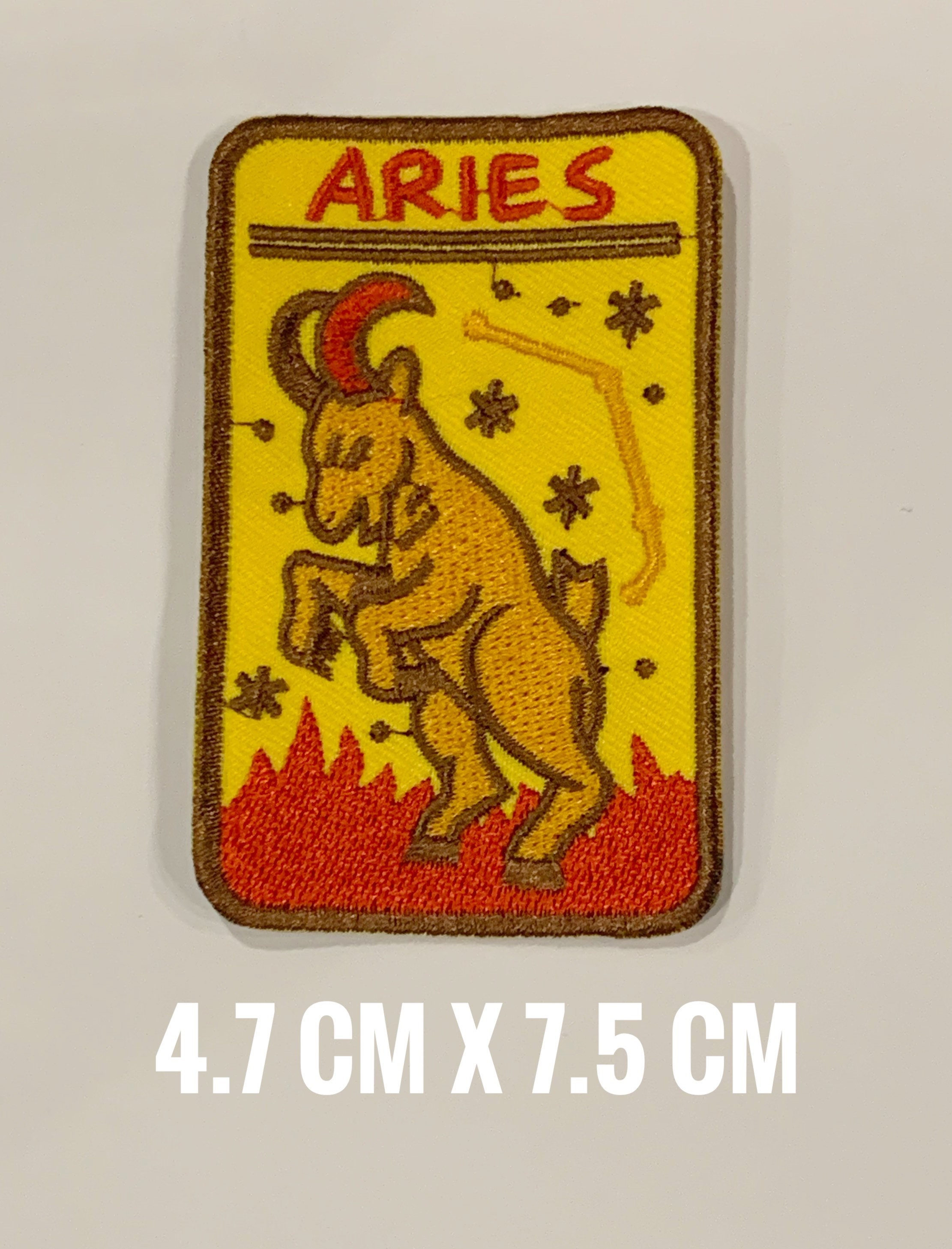 Aries zodiac embroidered patch - Etsy.de
