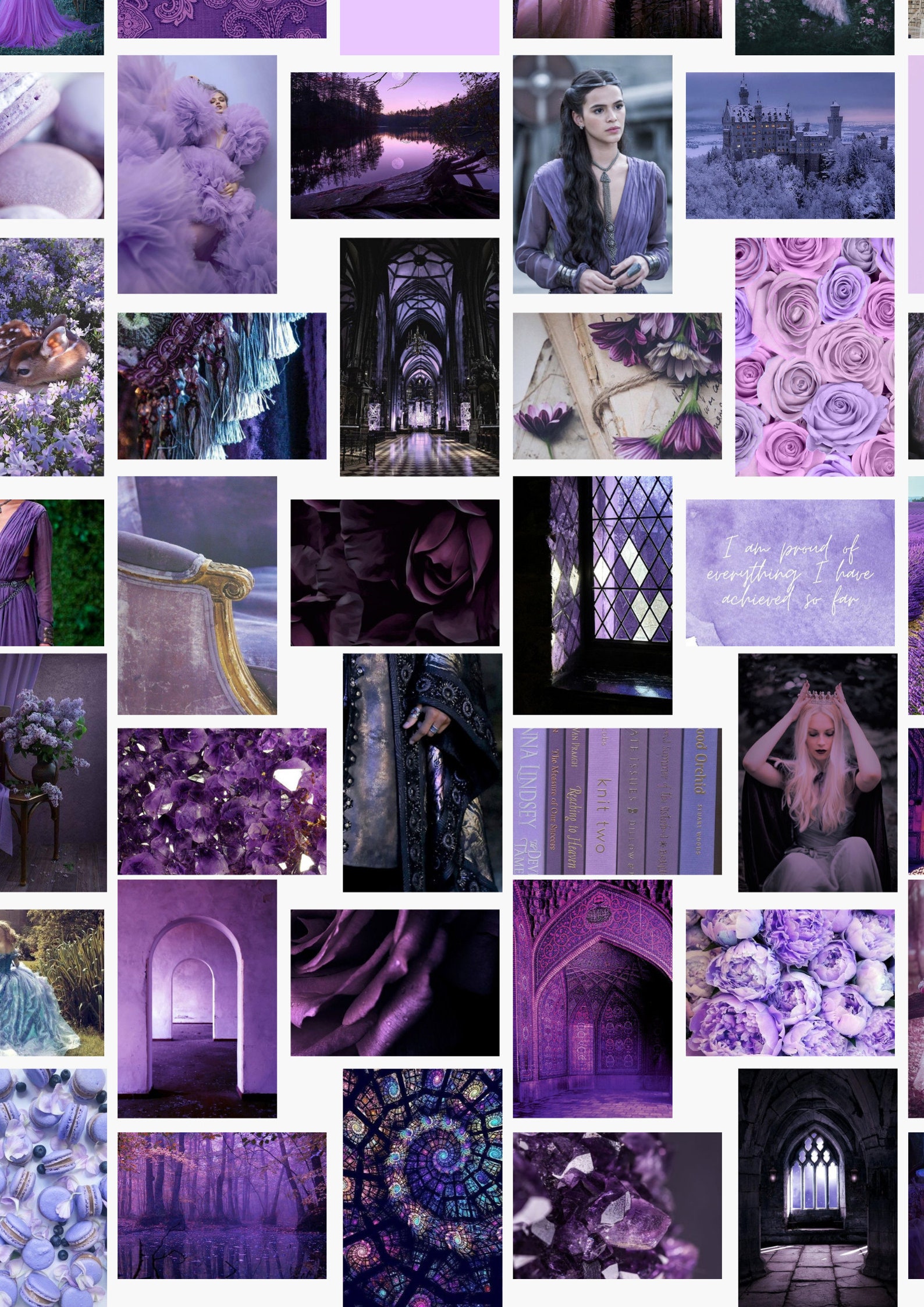 Royalcore Aesthetic Wall Collage Kit, Purple Room Decor, Collage Kit ...