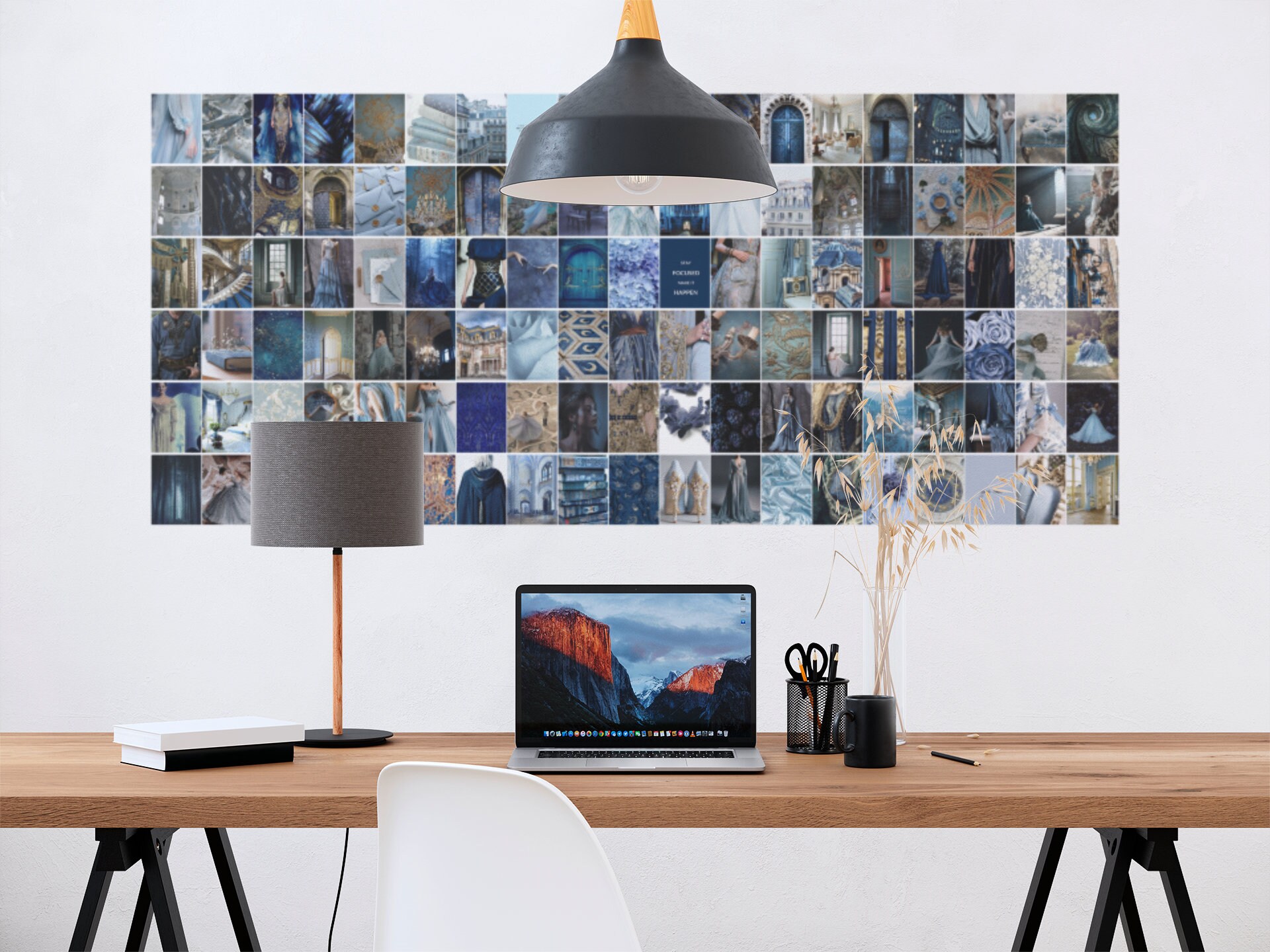 Royalcore Aesthetic Wall Collage Kit, Blue Room Decor, Collage Kit Wall ...