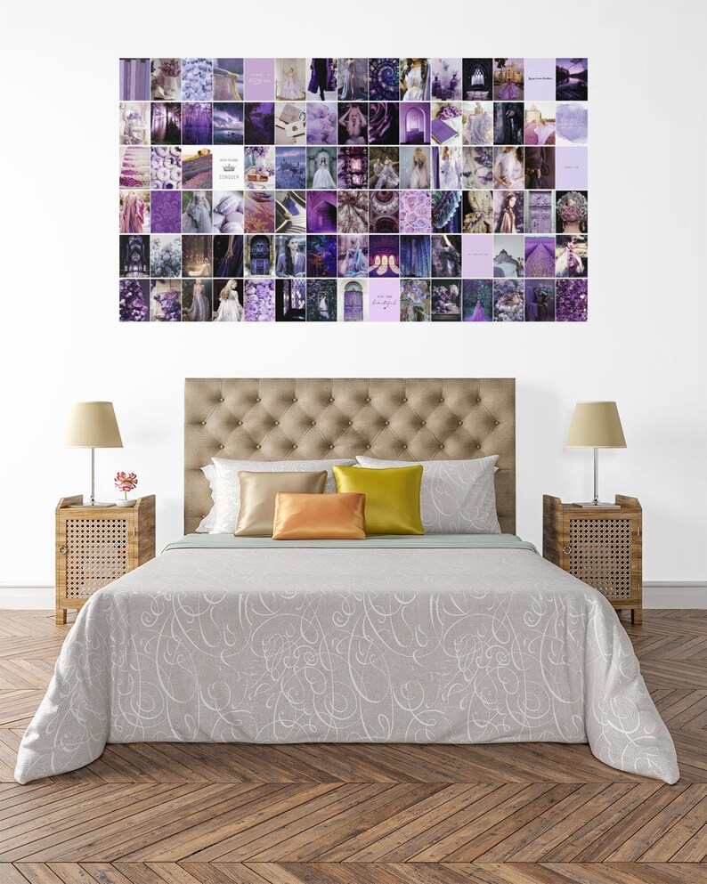 Royalcore Aesthetic Wall Collage Kit, Purple Room Decor, Collage Kit ...