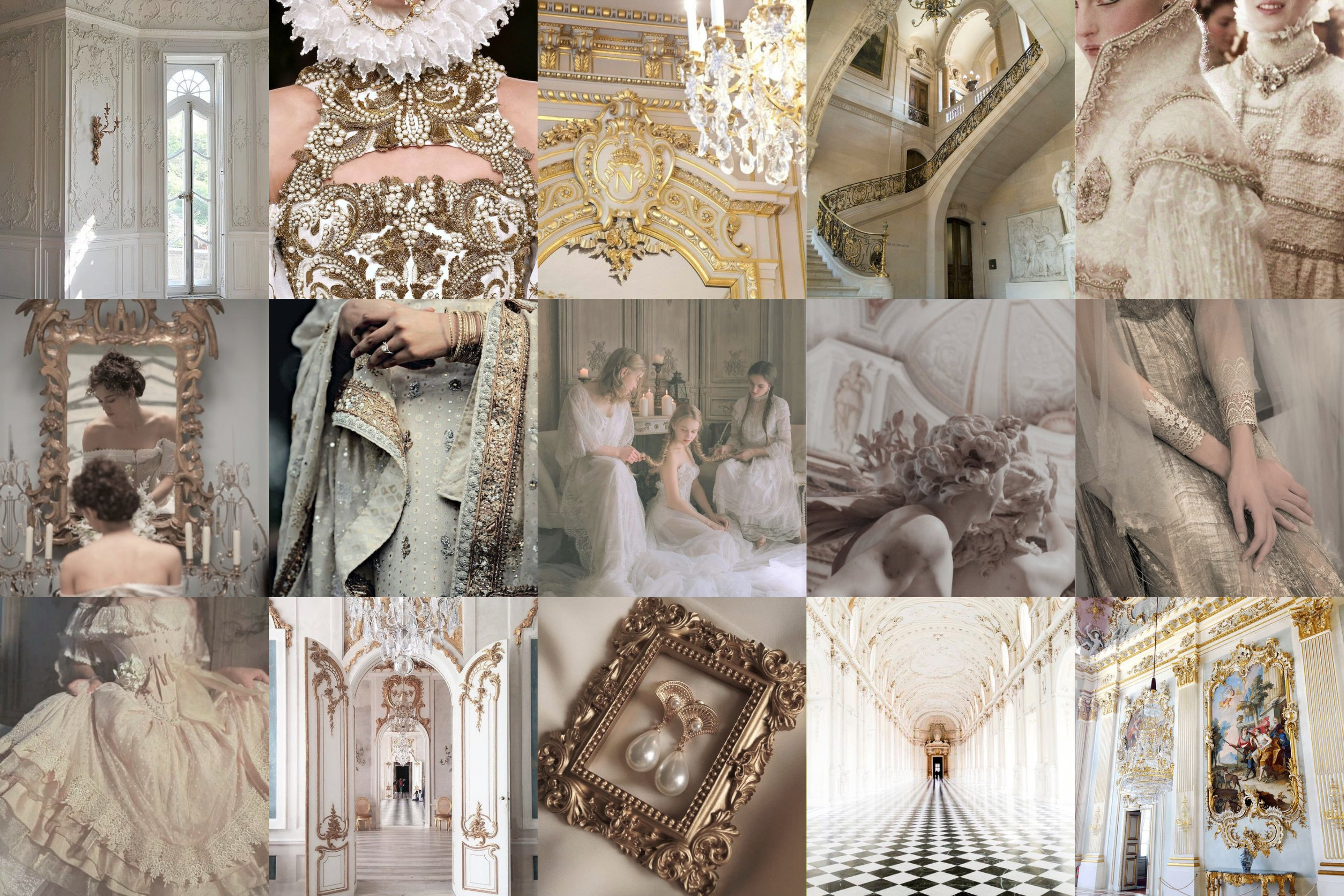 Royalcore Aesthetic Wall Collage Kit, White Room Decor, Collage Kit ...