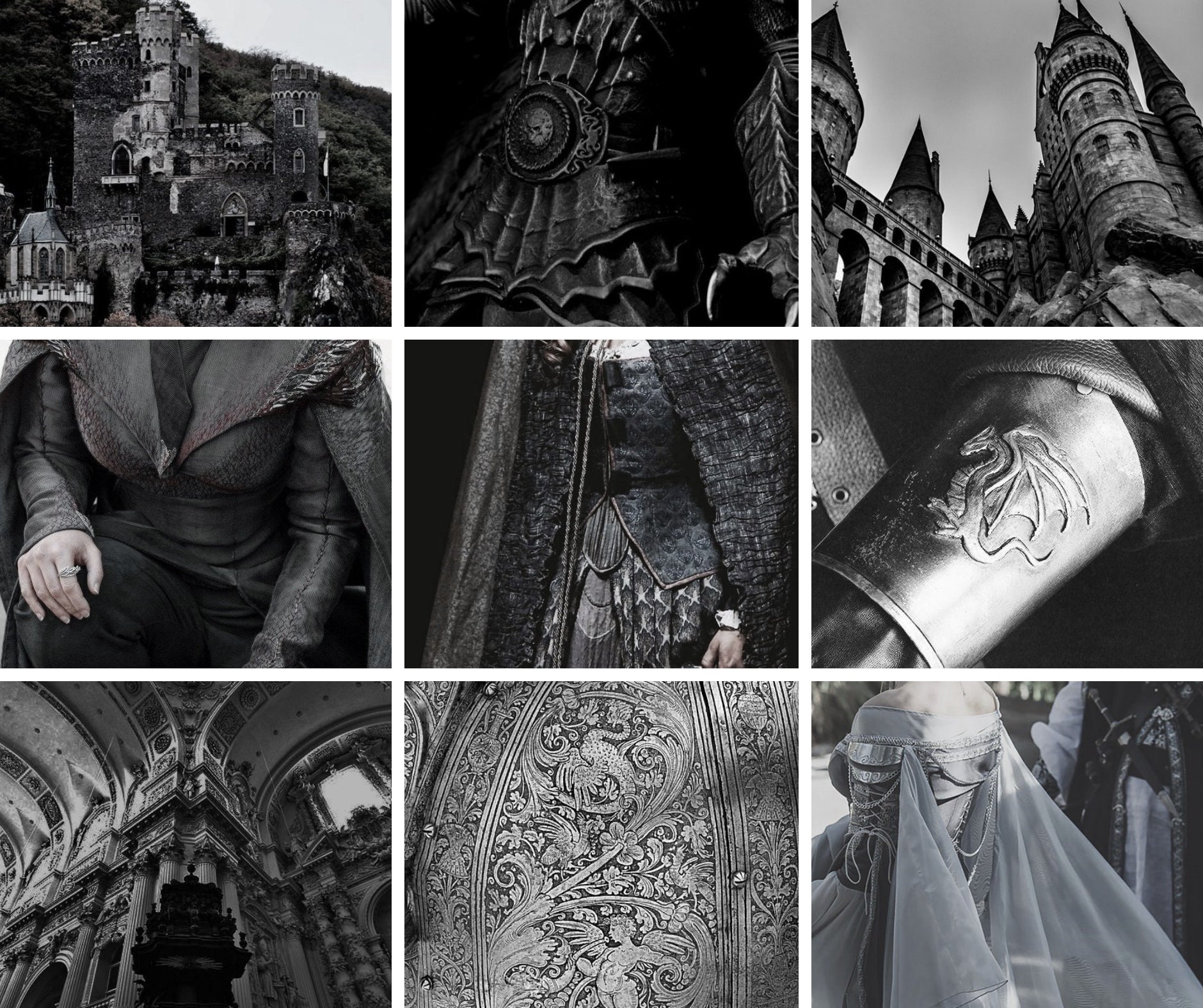 Royalcore Aesthetic Wall Collage Kit, Grey Room Decor, Collage Kit Wall ...