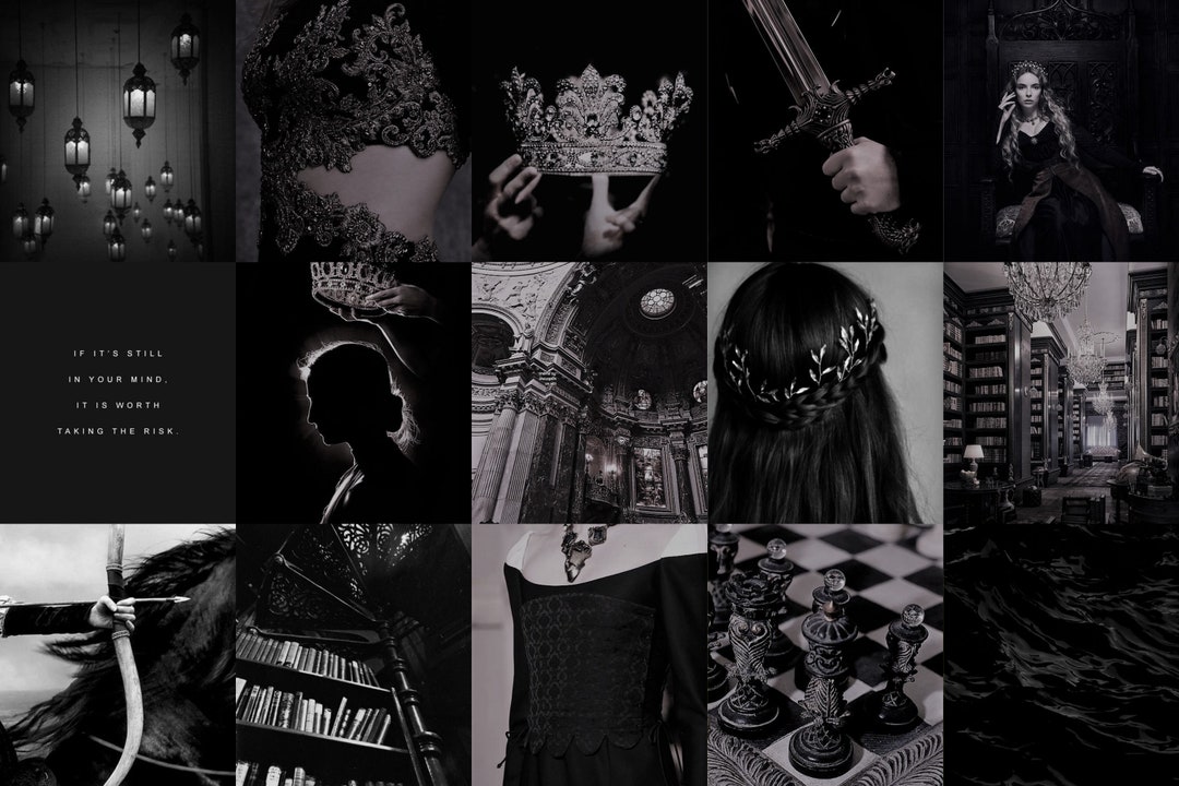 Royalcore Aesthetic Wall Collage Kit, Black Room Decor, Collage Kit ...