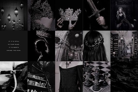 Royalcore Aesthetic Wall Collage Kit Black Room Decor - Etsy Canada