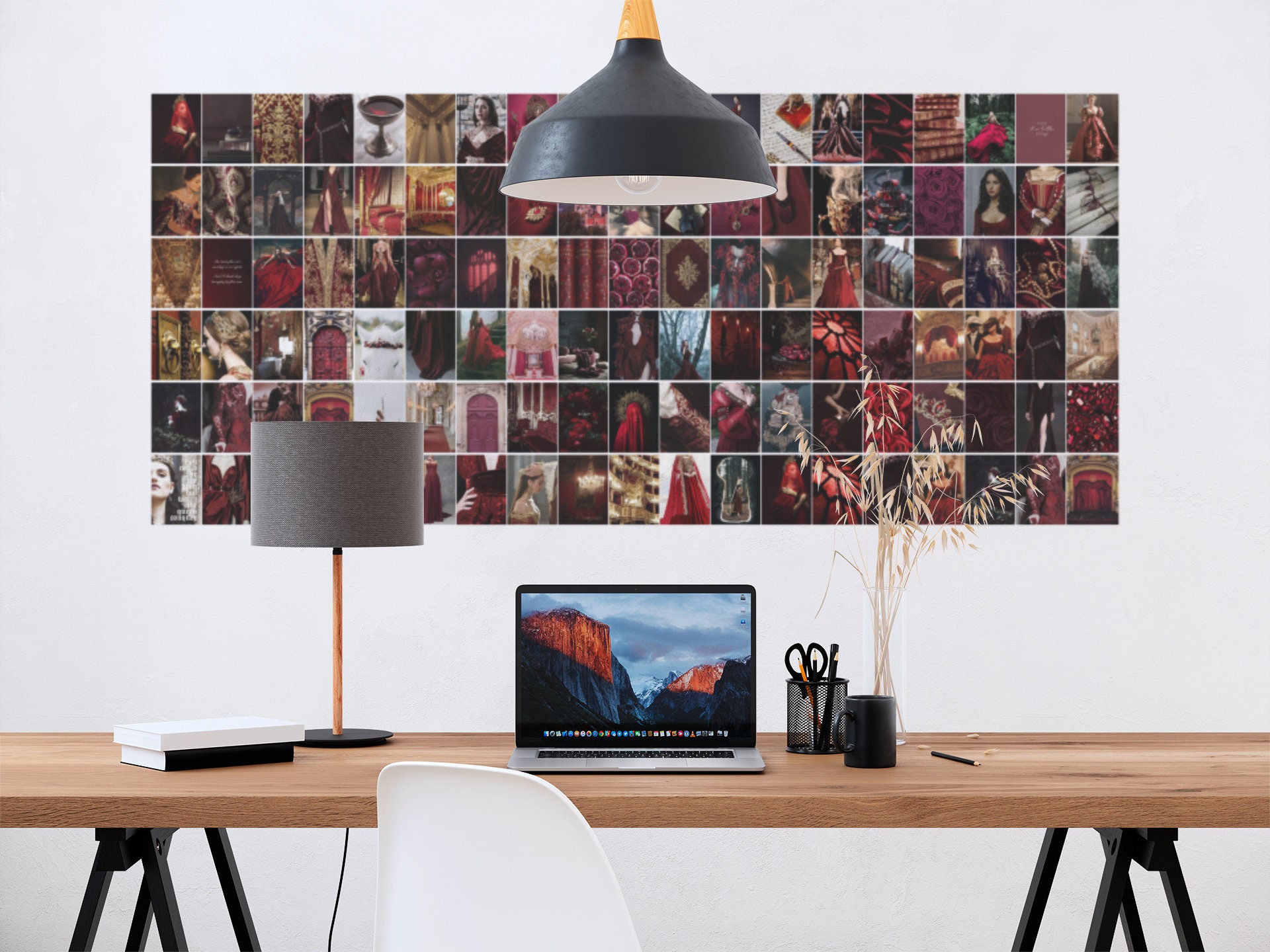 Royalcore Aesthetic Wall Collage Kit, Red Room Decor, Collage Kit Wall ...