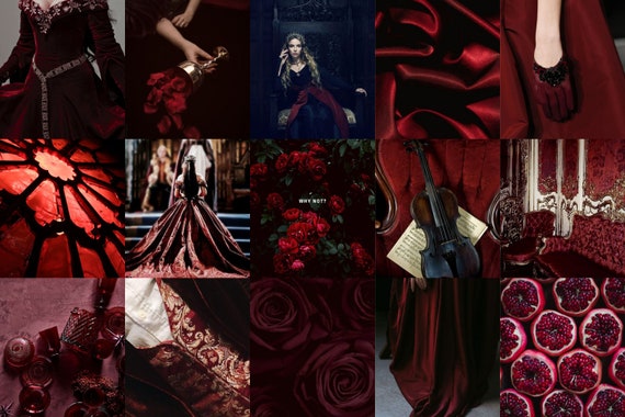 Royalcore Aesthetic Wall Collage Kit Red Room Decor Collage | Etsy