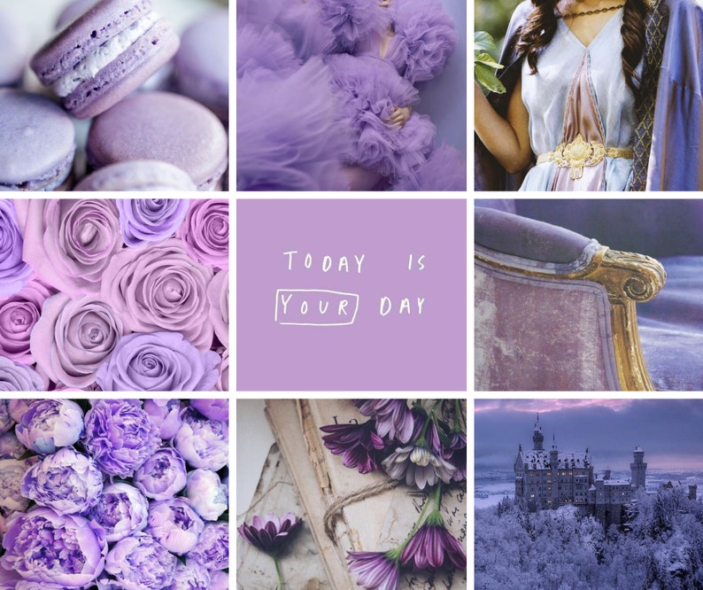 Royalcore Aesthetic Wall Collage Kit, Purple Room Decor, Collage Kit ...