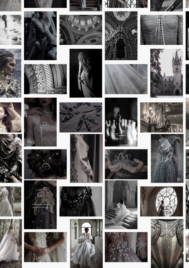 Royalcore Aesthetic Wall Collage Kit, Grey Room Decor, Collage Kit Wall ...