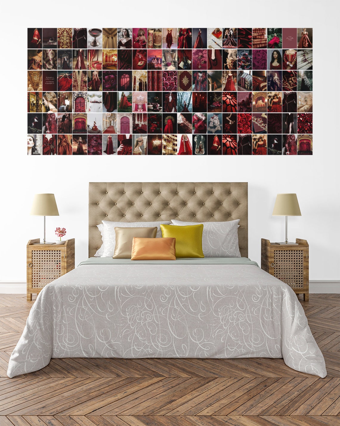Royalcore Aesthetic Wall Collage Kit, Red Room Decor, Collage Kit Wall ...