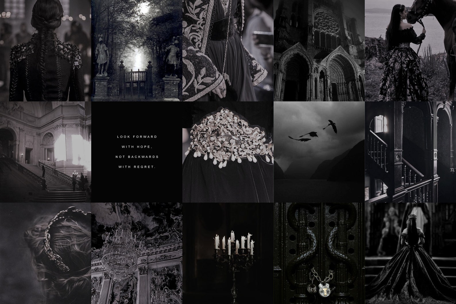 Royalcore Aesthetic Wall Collage Kit, Black Room Decor, Collage Kit ...