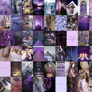 Royalcore Aesthetic Wall Collage Kit, Purple Room Decor, Collage Kit ...
