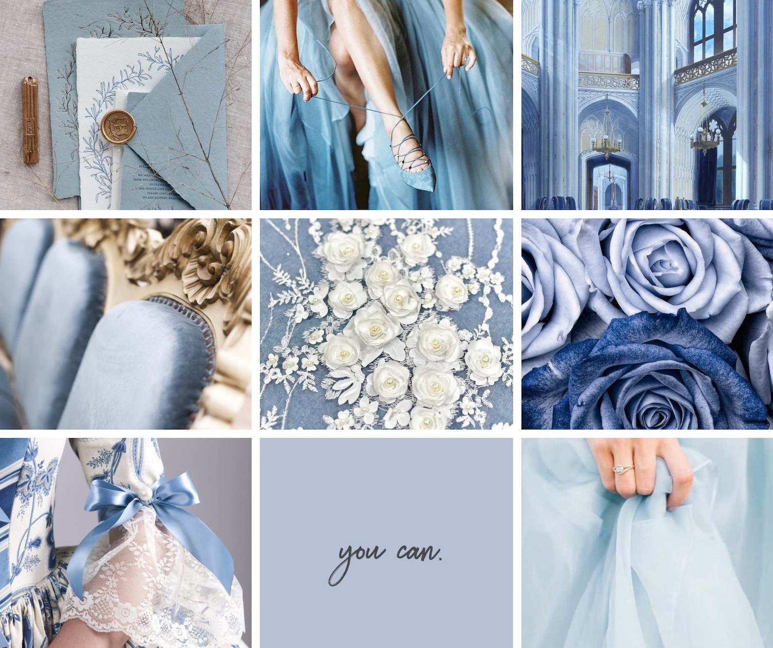 Royalcore Aesthetic Wall Collage Kit, Blue Room Decor, Collage Kit Wall ...