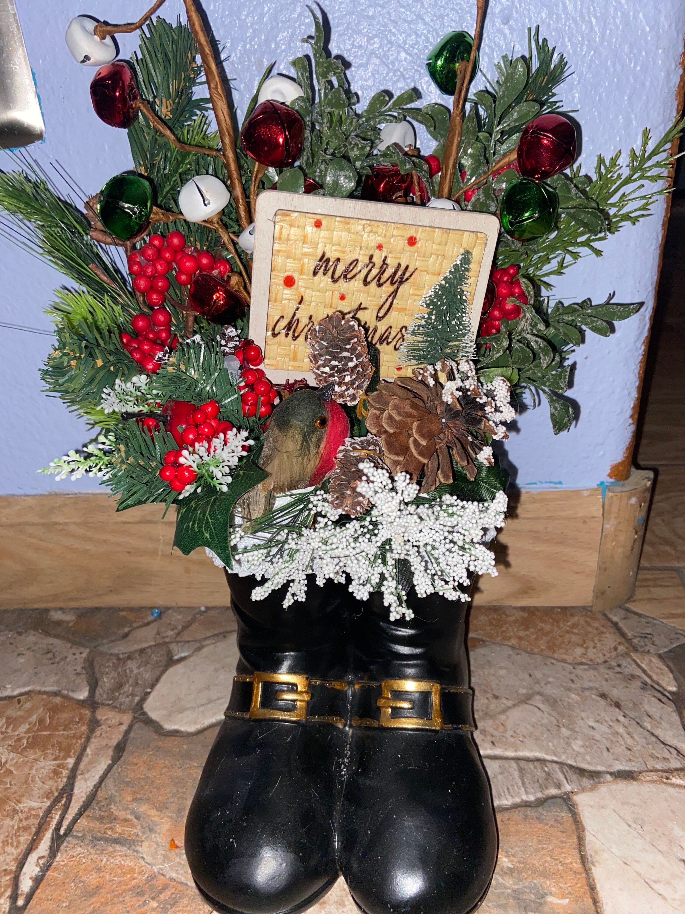 Santa Boots Centerpiece | Etsy