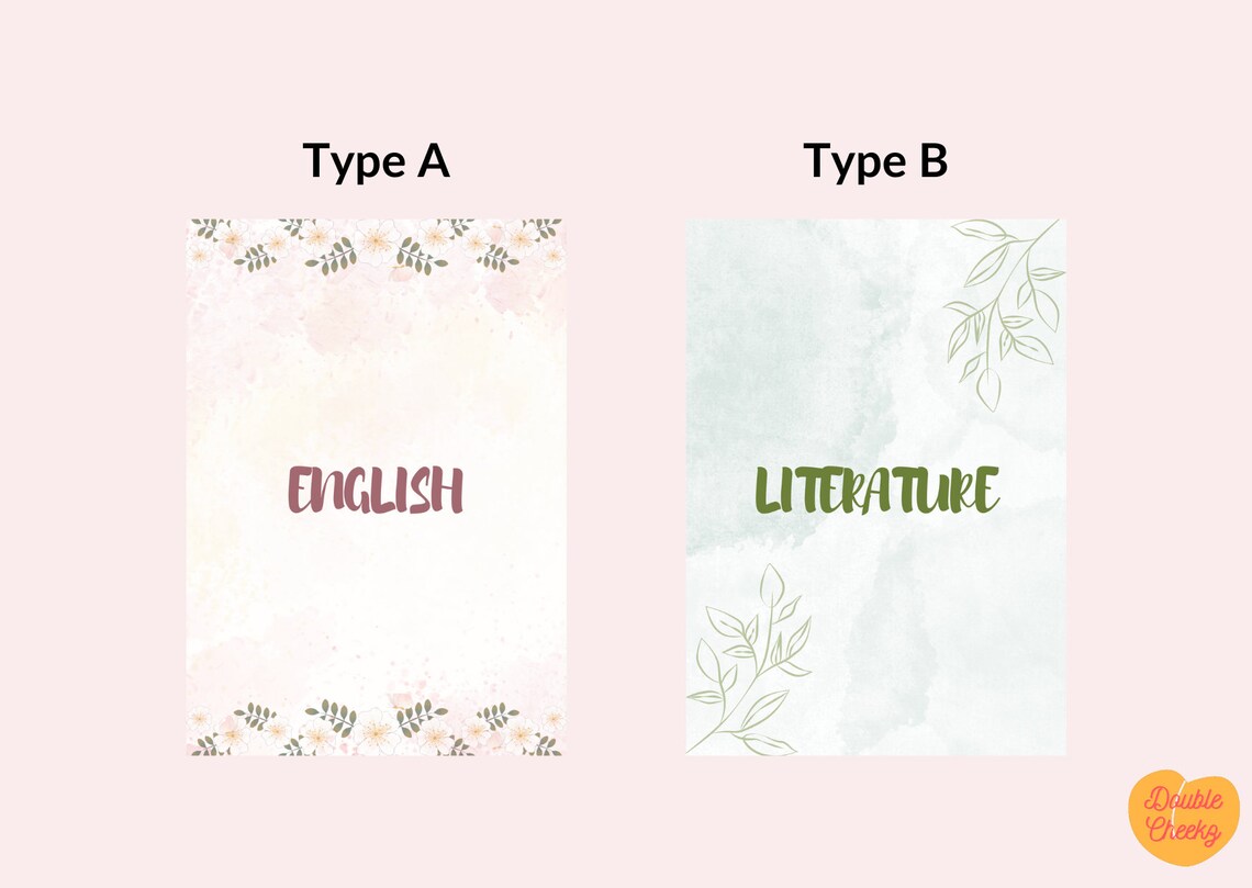 Notebook Cover Printables, School Supplies, Back to School, Journal ...