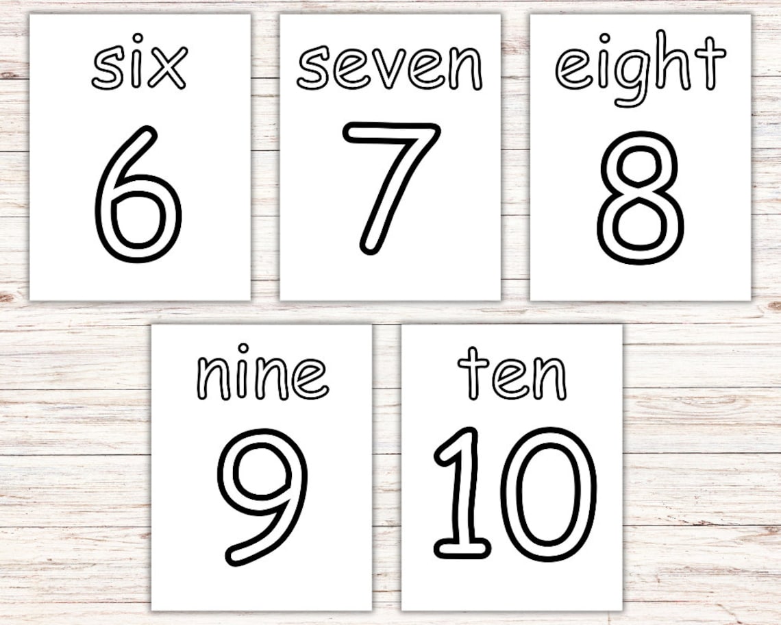 Numbers Coloring Pages, 0-20 Coloring Pages, Kids Activity, Classroom ...