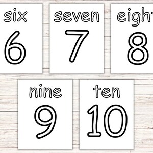 Numbers Coloring Pages, 0-20 Coloring Pages, Kids Activity, Classroom ...