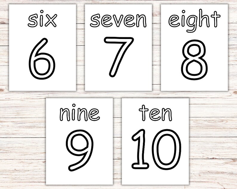 Numbers Coloring Pages, 0-20 Coloring Pages, Kids Activity, Classroom ...